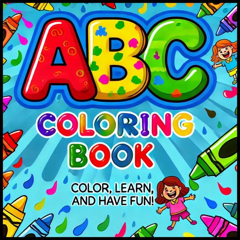 ABC Coloring Book - Etsy