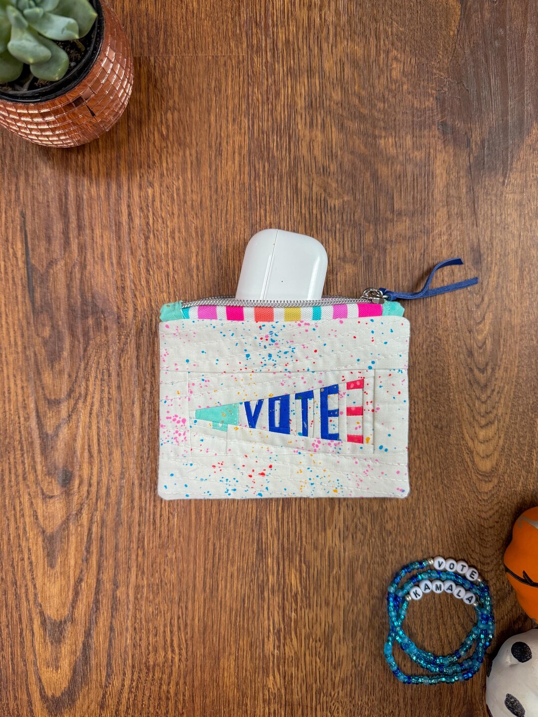 Kamala Harris Mini Pouch Zipper Pouch Zipper Bag Vote Democracy Kamala ...