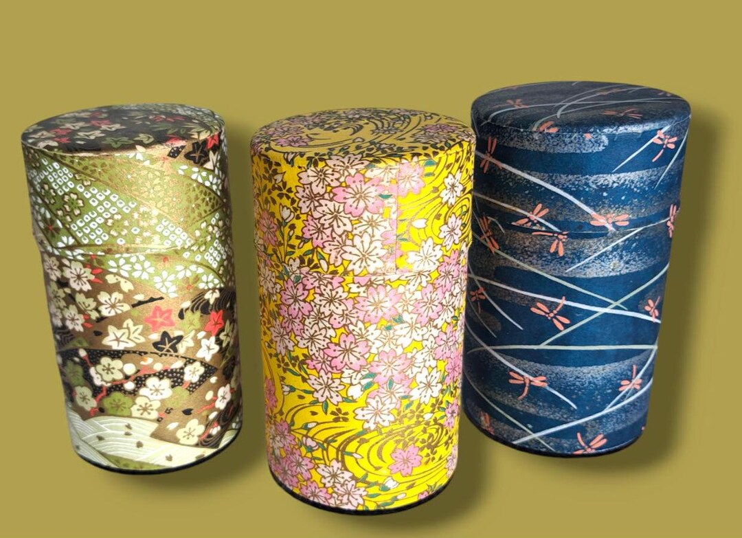 Washi Paper Tea Tins With Lids Set of Three - Etsy