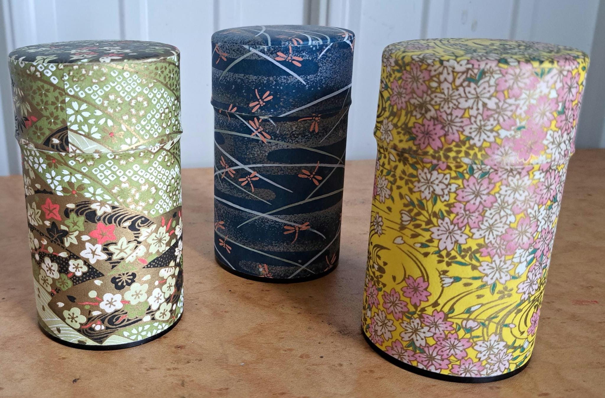 Washi Paper Tea Tins With Lids Set of Three - Etsy