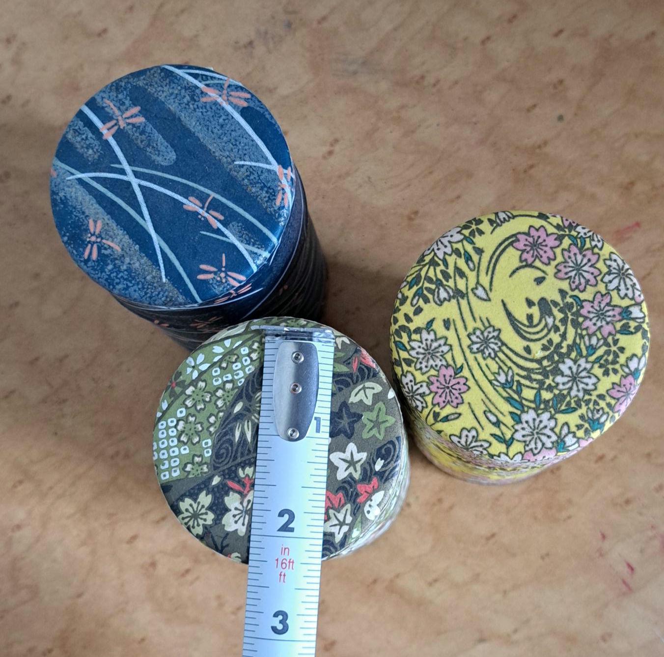 Washi Paper Tea Tins With Lids Set of Three - Etsy