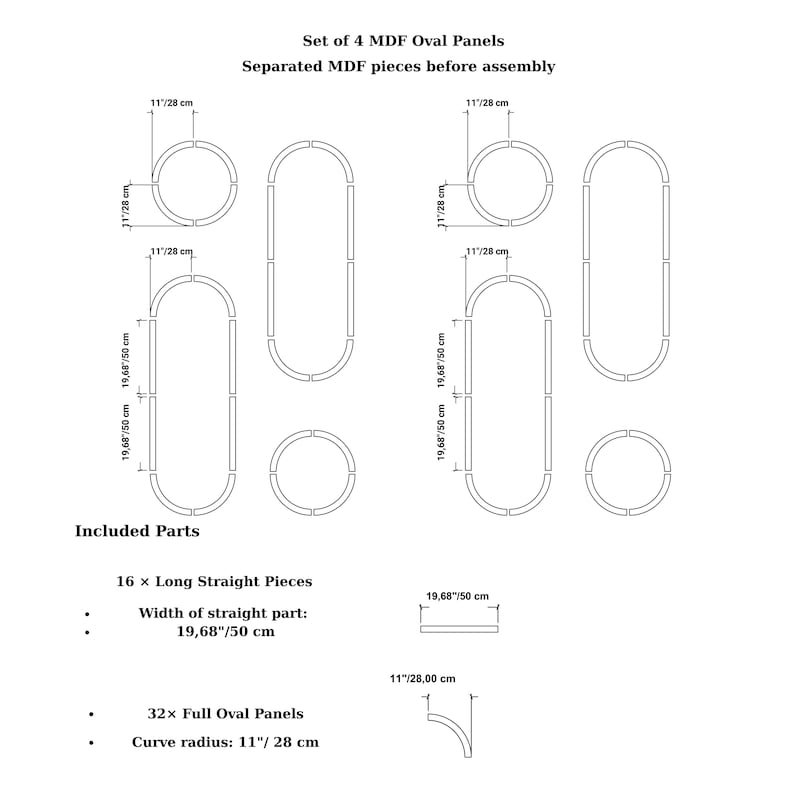 Modern MDF Wall Panel Kit – DIY Molding & Cnc-cut Minimalist Wall Frame ...