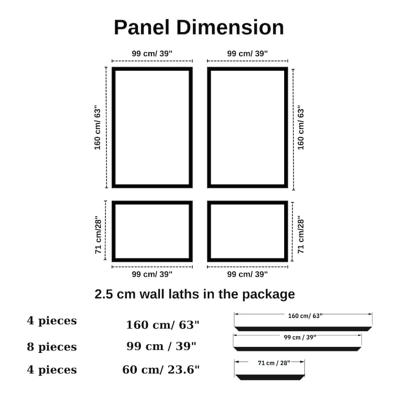 Pre-cut Primed Wall Molding Kit: Easy DIY Wainscoting Panels - Etsy