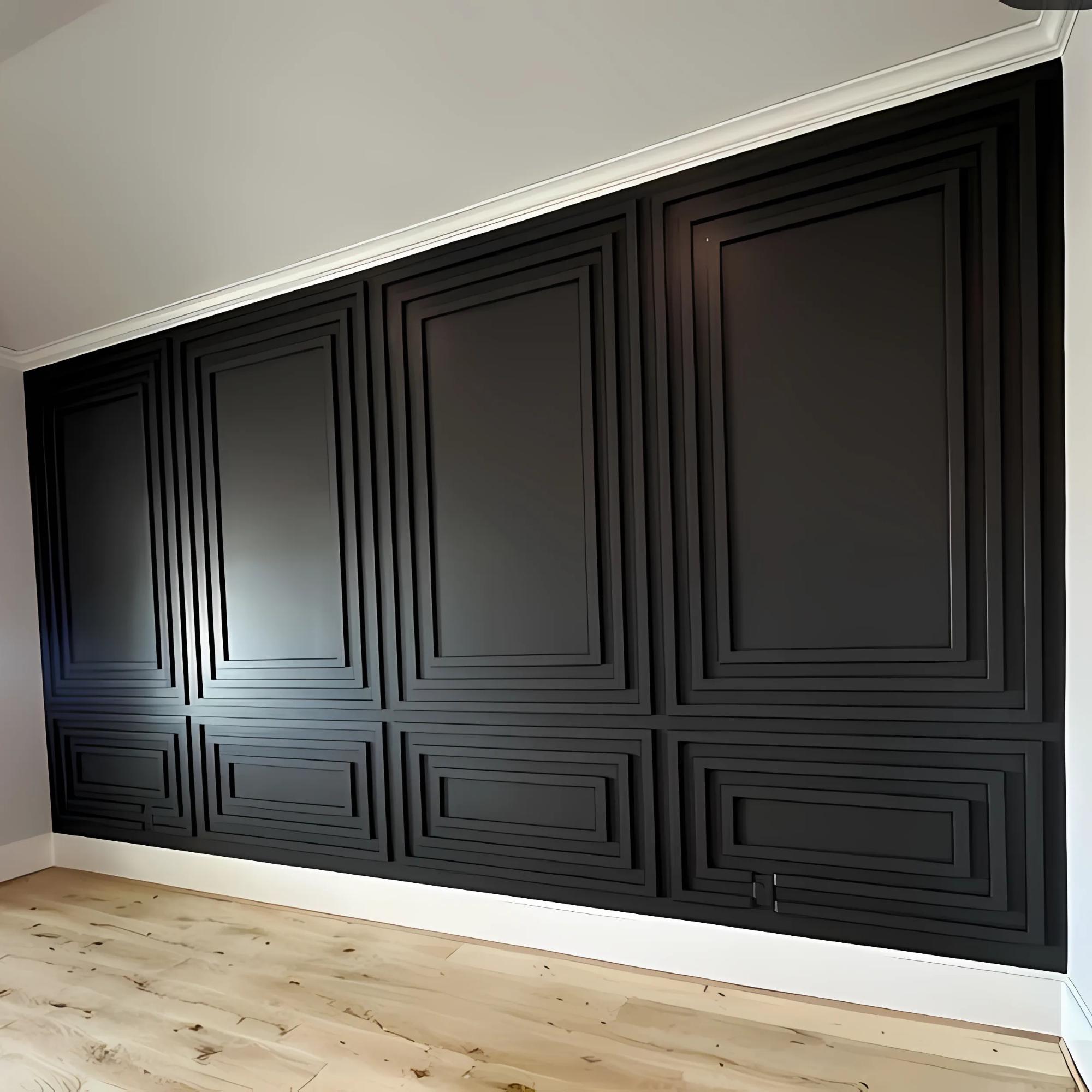 Wainscoting Cladding Kit , Pre-cut Factory Primed, Picture Frame Wall ...