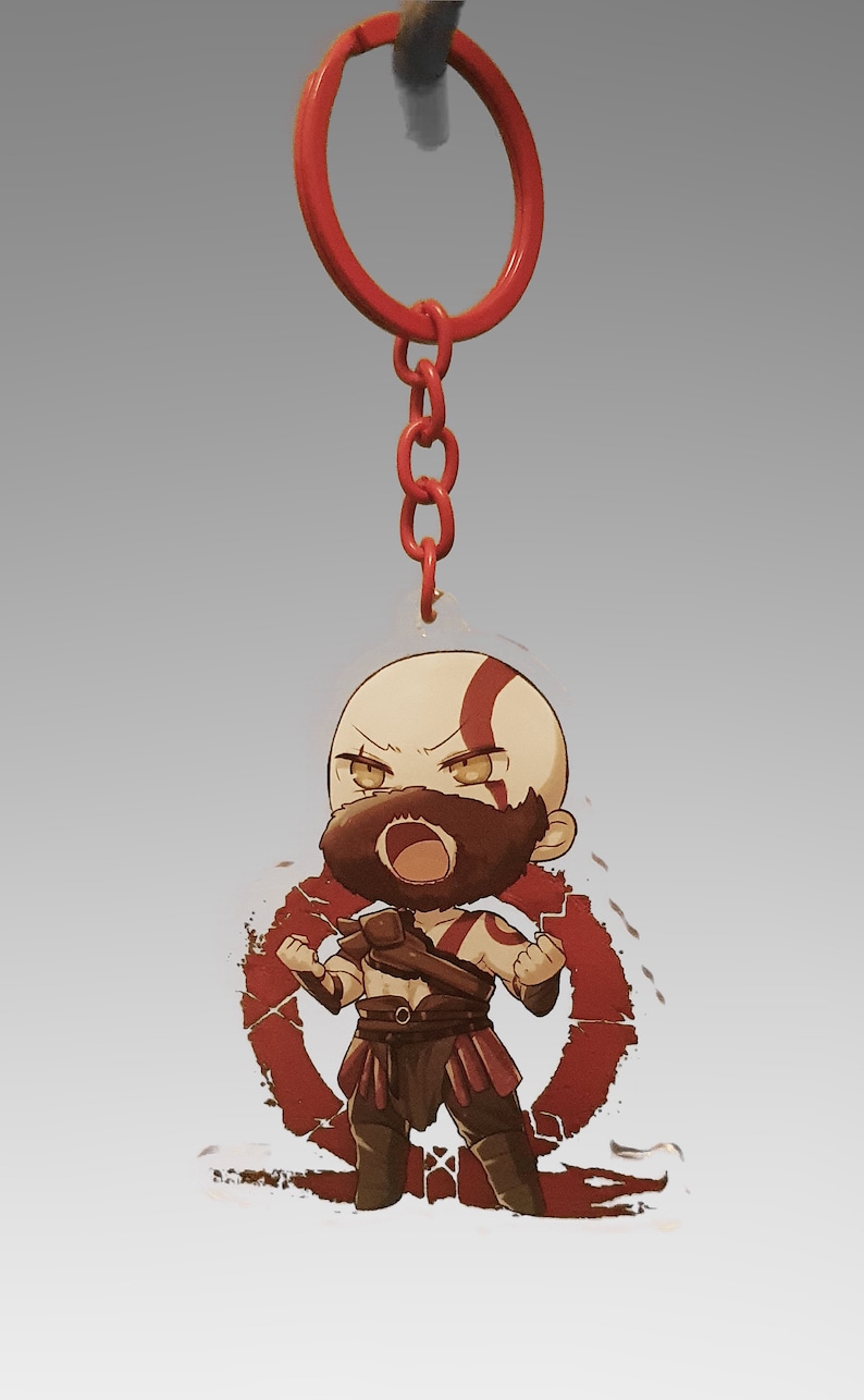 God of War Kratos Chibi Atreus Ragnarok Keychain Collectable Raine ...