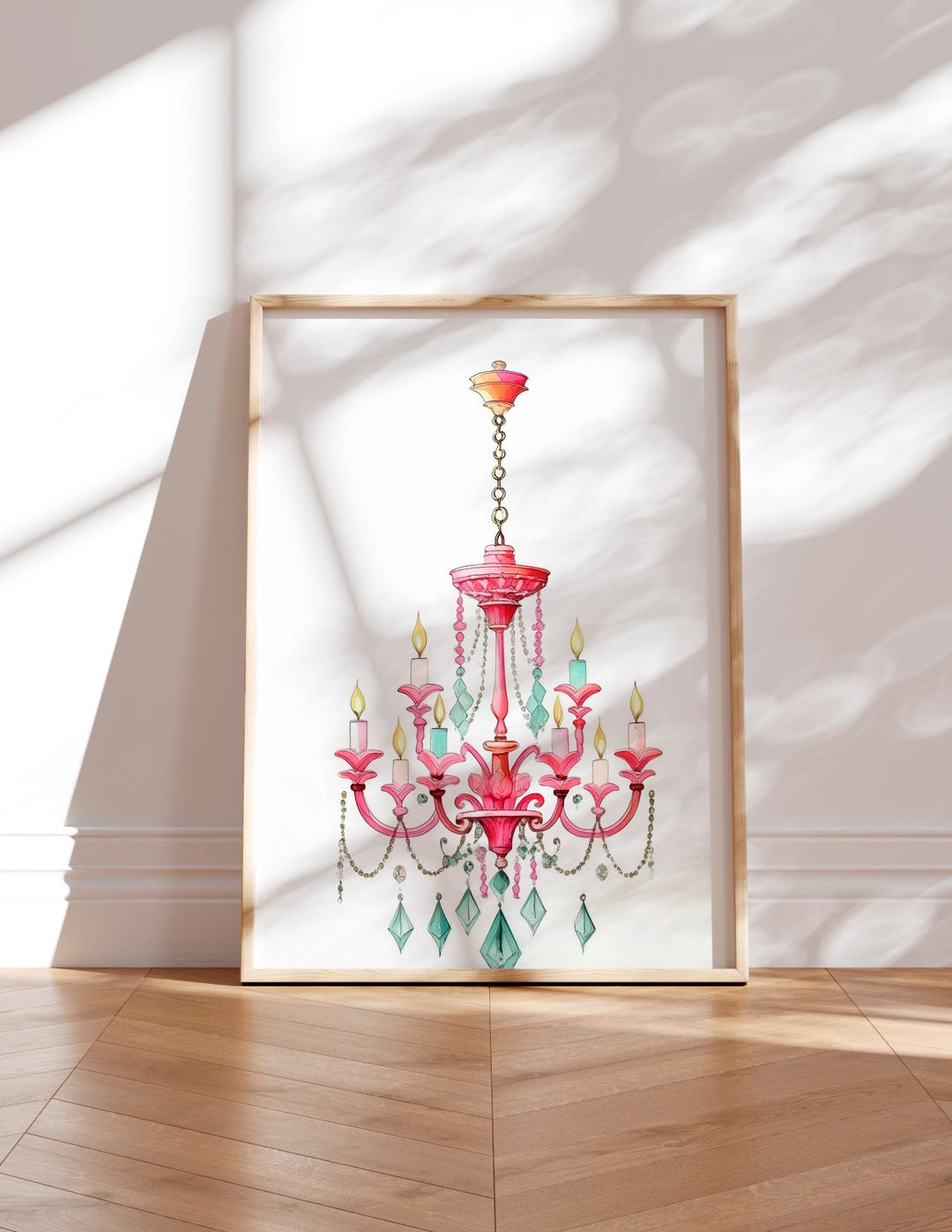 Chandelier Wall Art, Retro Wall Decor, Fashion Poster, Trendy Preppy ...