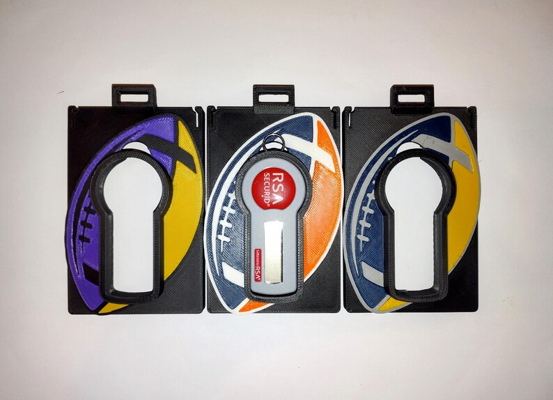 Personalized Football Team Badge & RSA Token Holder (holds 4 Cards) - Etsy