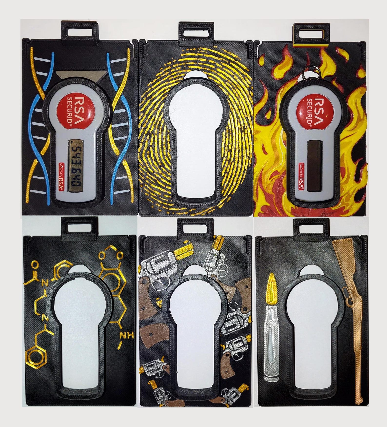 Forensics/science Themed Badge and RSA Token Holders. Holds up to 4 ...