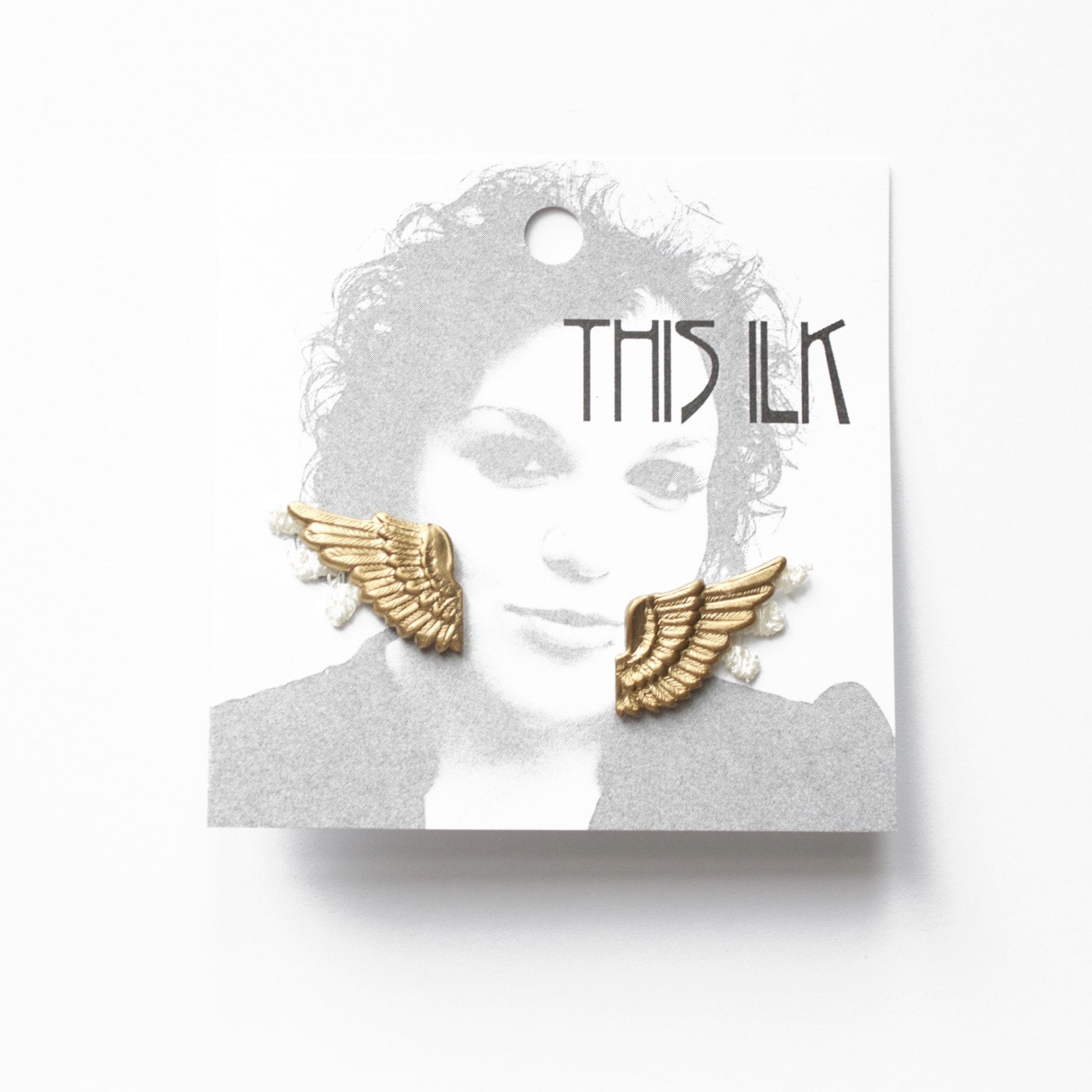 Angel Wing Earrings - TALARIA - White Lace or Black Lace Wing Shaped ...
