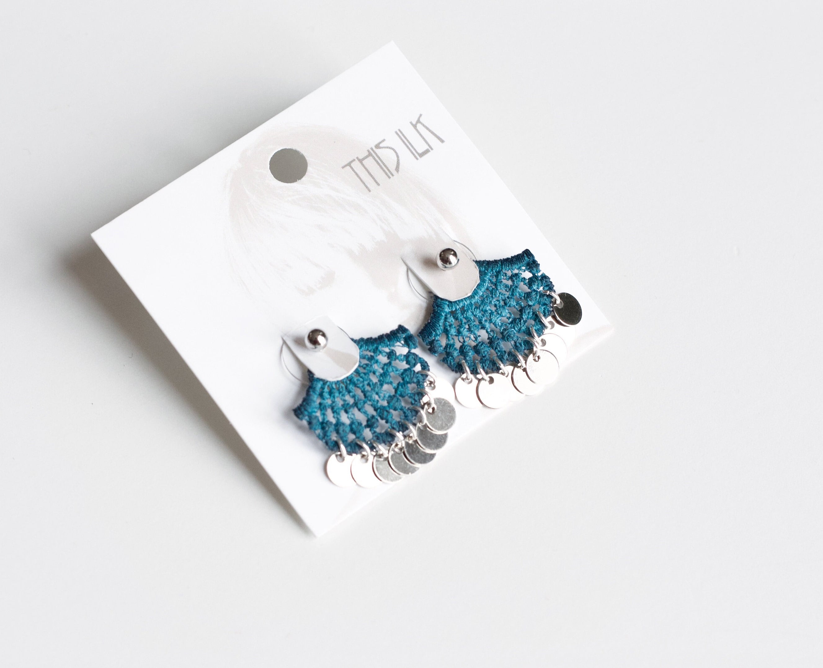 Front Back Earrings, Ear Jackets - ERTH - Silver or Gold Coin Earrings ...