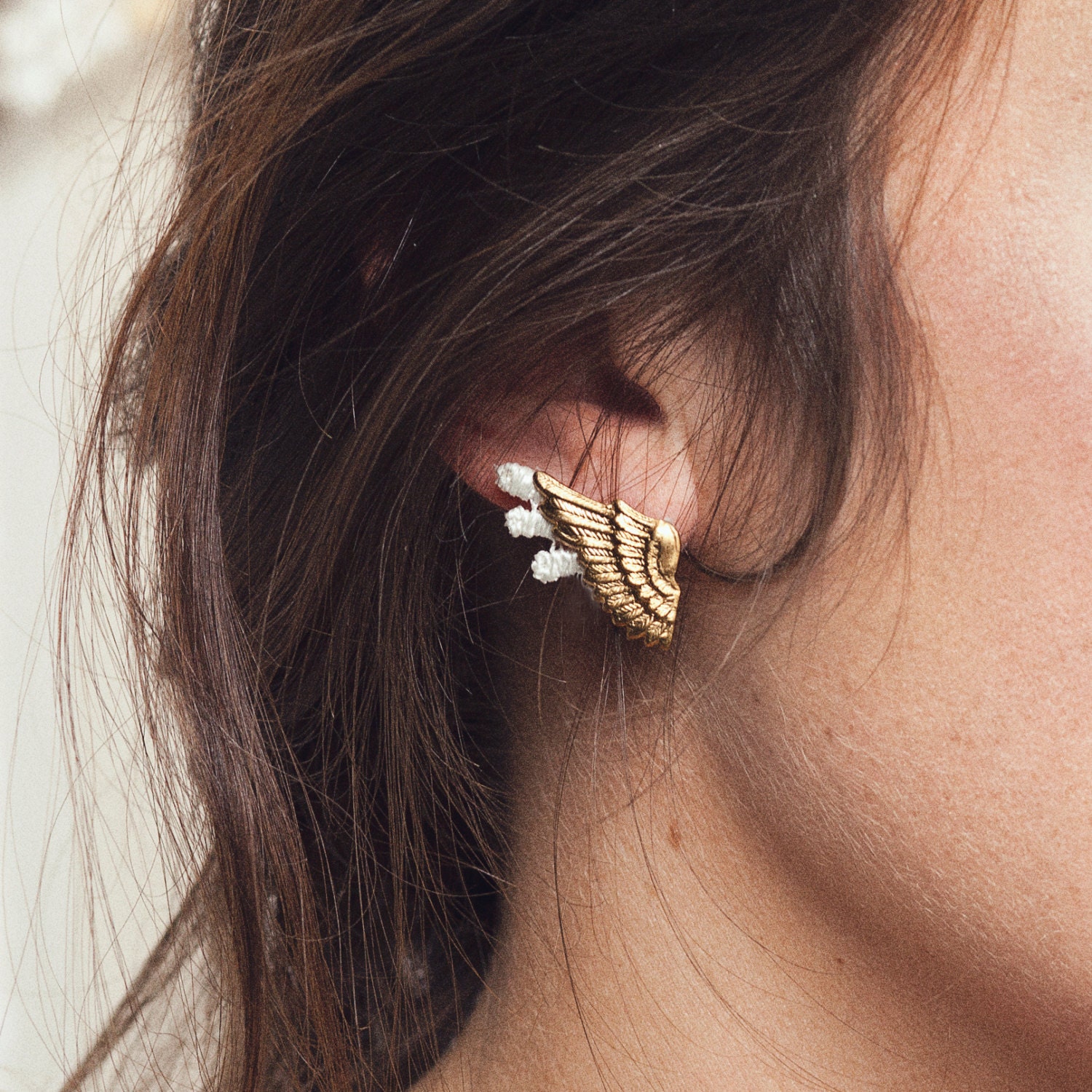 Angel Wing Earrings - TALARIA - White Lace or Black Lace Wing Shaped ...