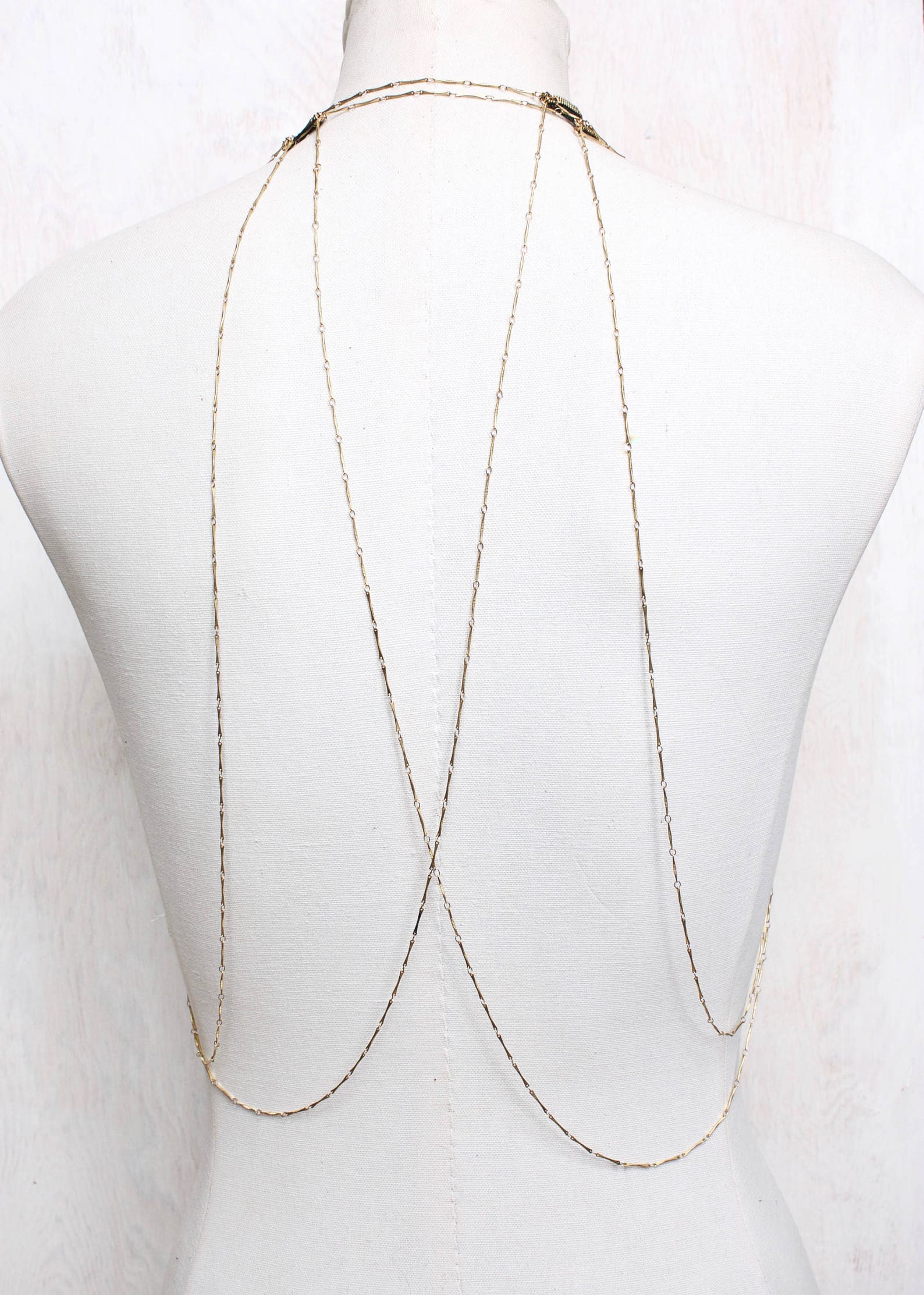 Body Harness Modernist Body Chain Jewelry & Lace Choker | Etsy