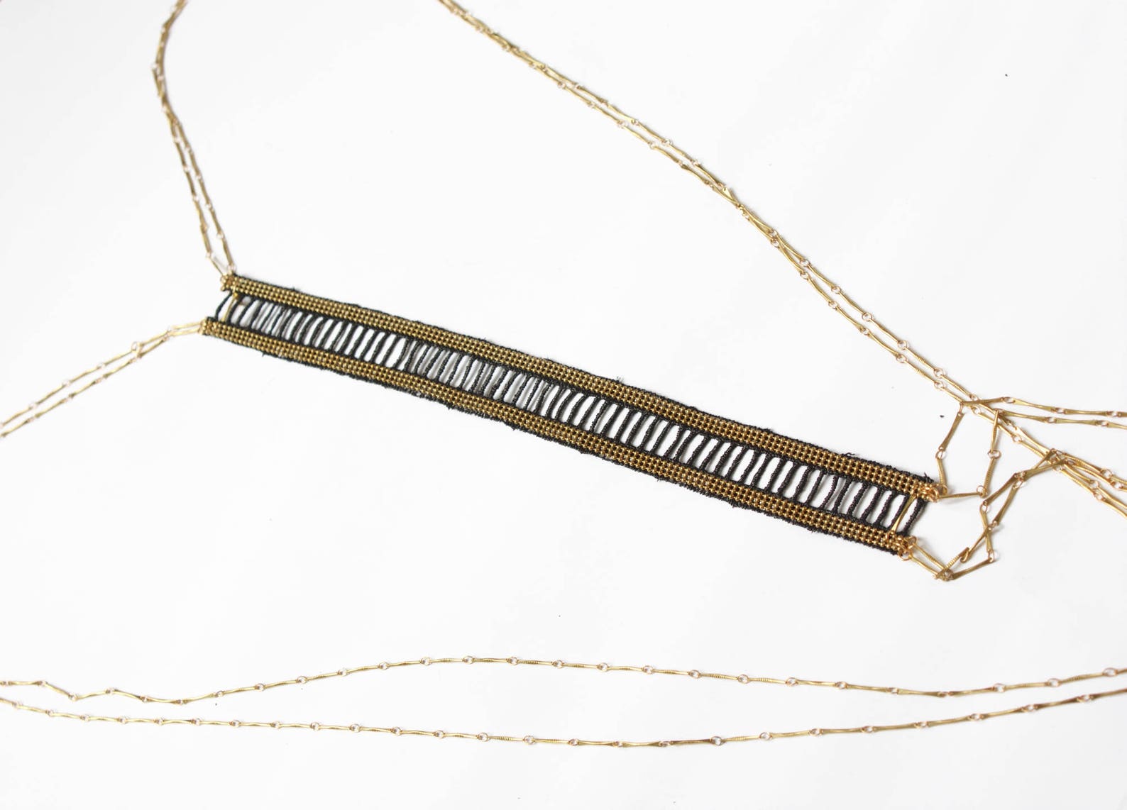 Body Harness Modernist Body Chain Jewelry & Lace Choker | Etsy