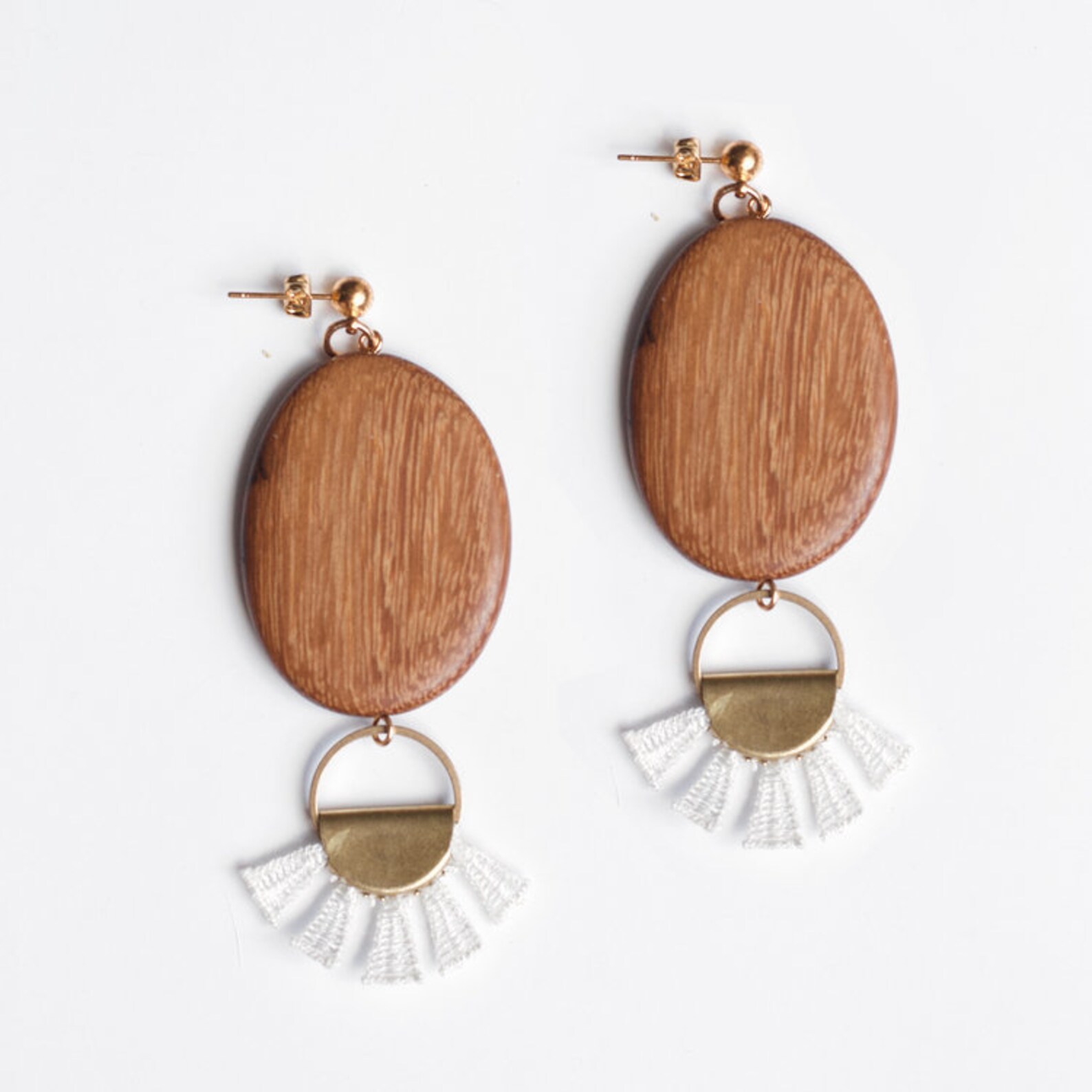 Abstract Statement Earrings NYALA Wood Pendant Earrings - Etsy