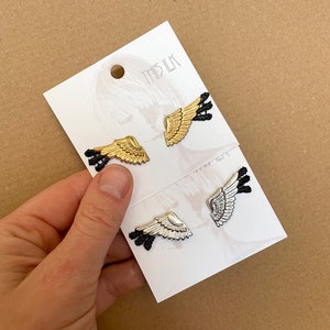 Angel Wing Earrings - TALARIA - White Lace or Black Lace Wing Shaped ...