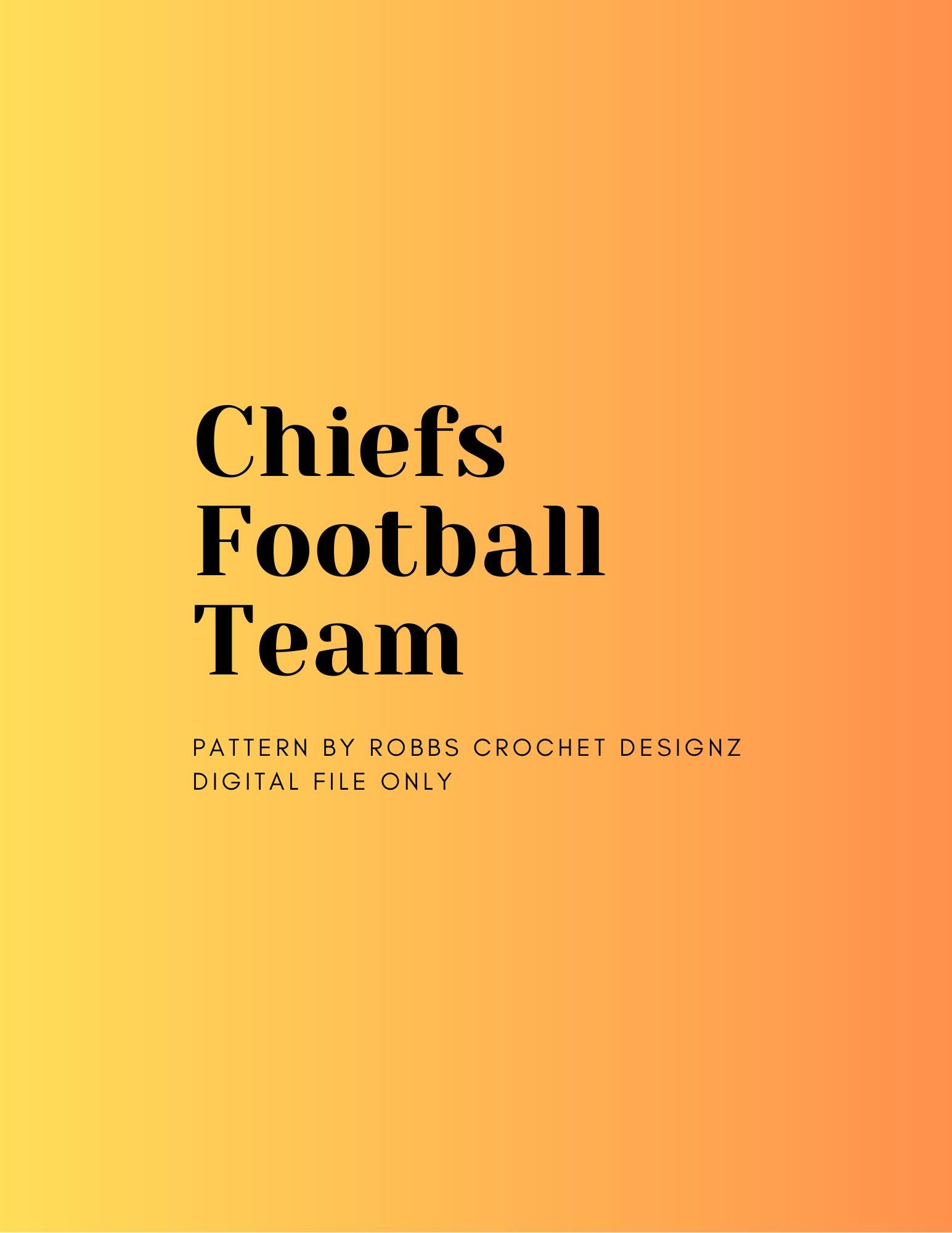 Kansas City Chiefs Crochet Blanket PATTERN (SC) - Etsy