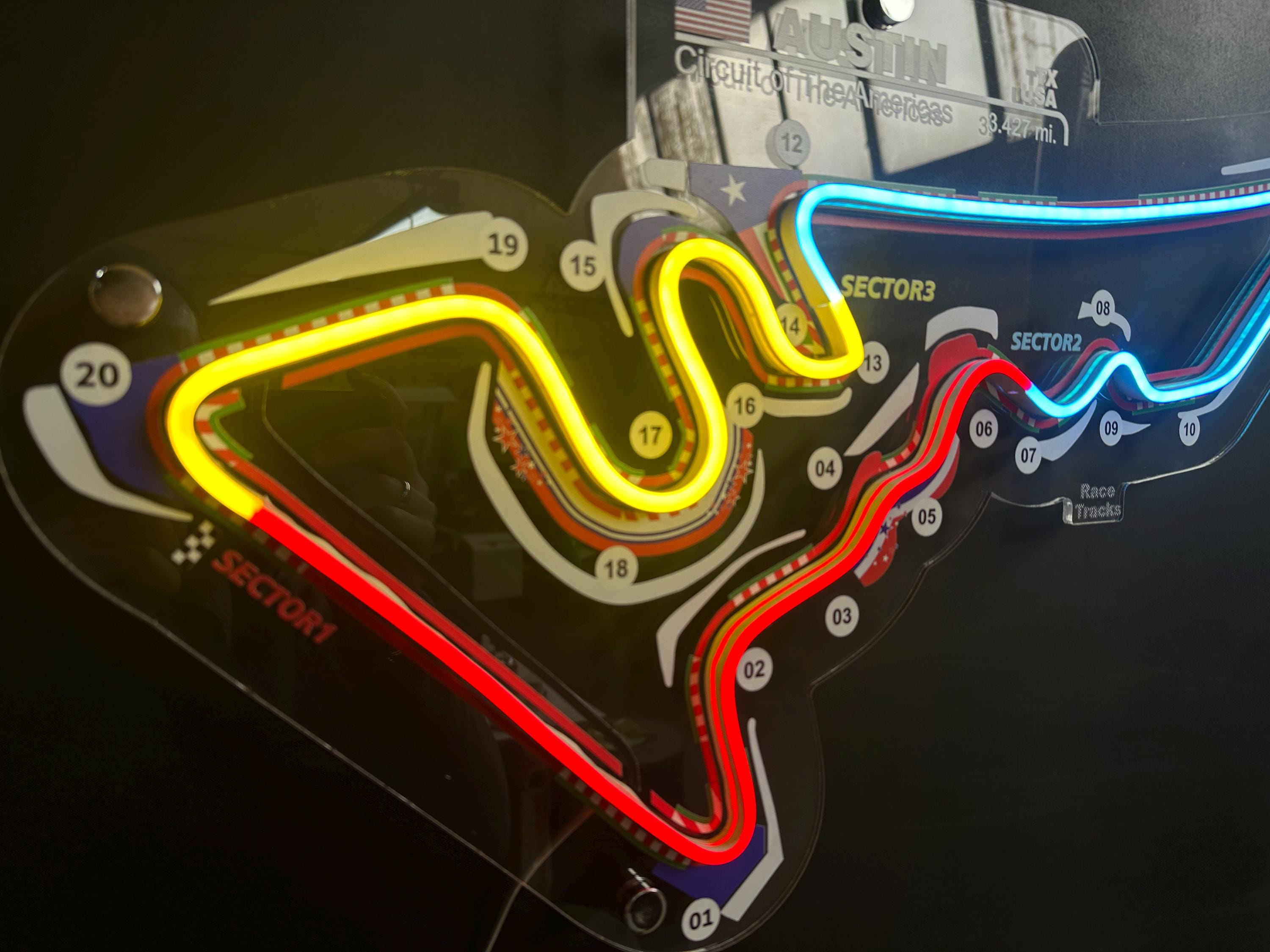 Circuit of the America COTA Neon Race Track | Race Track | F1 Formula ...