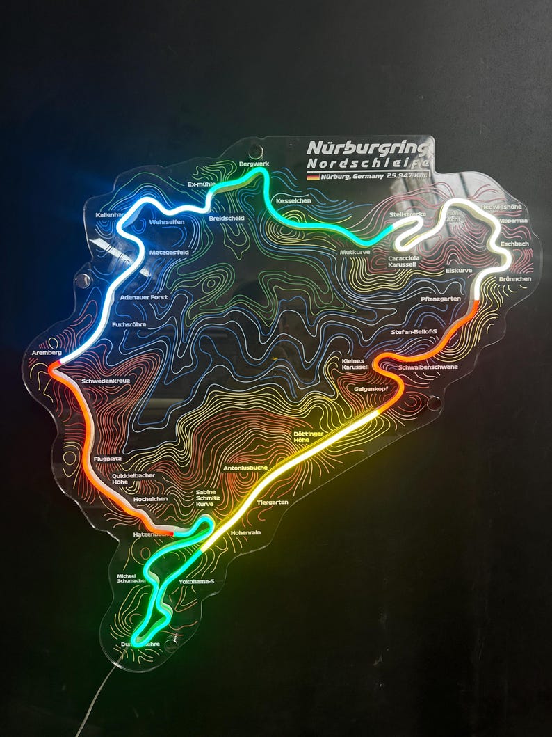 Nürburgring Nordschleife Neon Race Track | Neon Race Track | F1 Formula ...