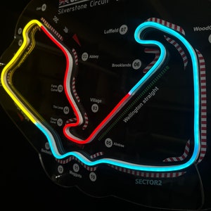 Silverstone Circuit Neon Race Track | Neon Race Track | F1 Formula ...