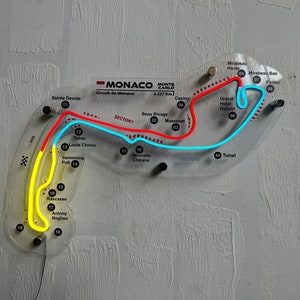 Circuit De Monaco Neon Race Track | Neon Race Track | F1 Formula | Race ...