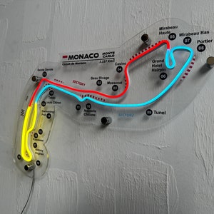 Circuit De Monaco Neon Race Track | Neon Race Track | F1 Formula | Race ...