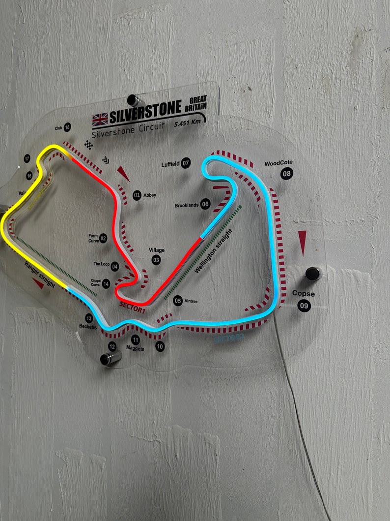 Silverstone Circuit Neon Race Track | Neon Race Track | F1 Formula ...