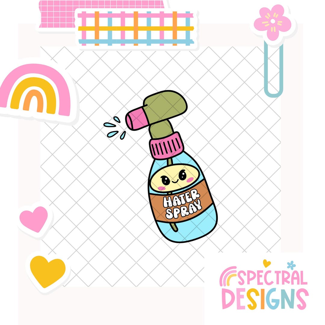Hater Spray Sarcastic Snarky PNG Cute Sticker Designs Popular PNG - Etsy