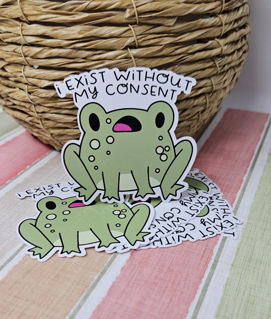 Exist Without My Consent Sticker | Water Bottle Sticker | Tumbler ...