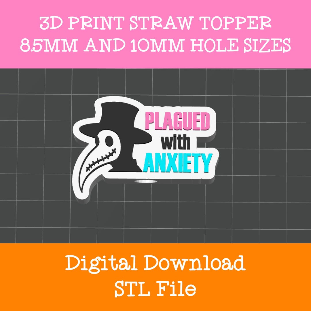 Plagued Straw Topper STL File, 3D Print Straw Topper Digital Download ...