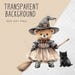 Halloween Teddy Bear & Broomstick PNG, Teddy Witch Clipart, Halloween ...
