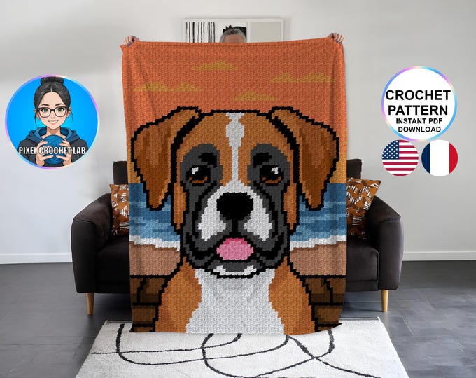 C2C Graph PITBULL C2C Crochet Graph With Row by Row Color Chart ...
