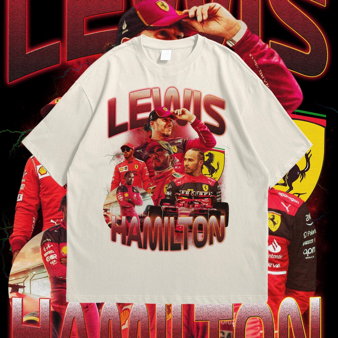 Lewis Hamilton Vintage Bootleg T-shirt / Scuderia Ferrari 2025 ...