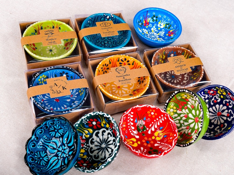 Turkish Ceramic Bowl, Wedding Guest Gifts, Turkish Cini Bowls, Boho ...