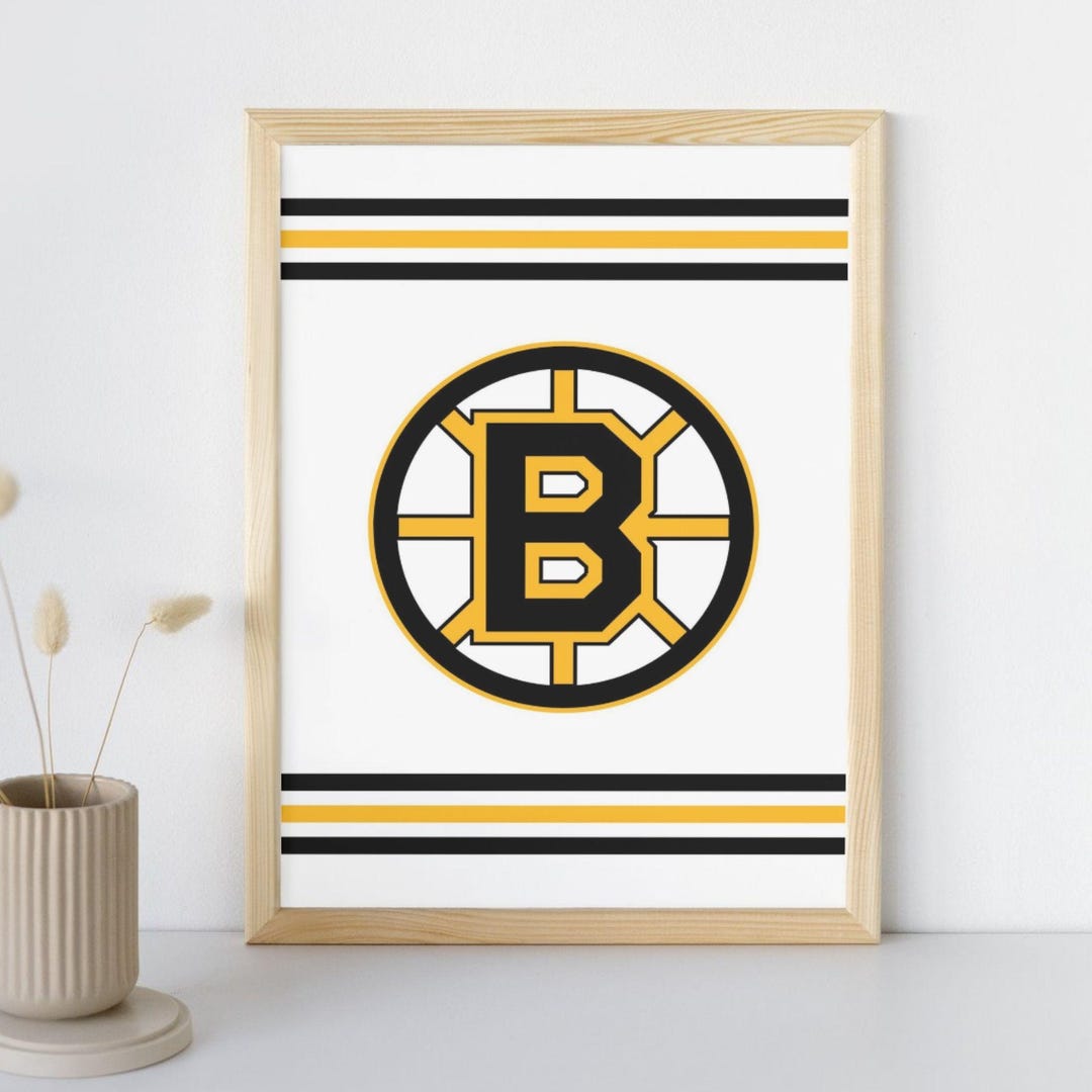 Boston Bruins Logo NHL Wall Art Hockey Team Poster Bruins Printable ...