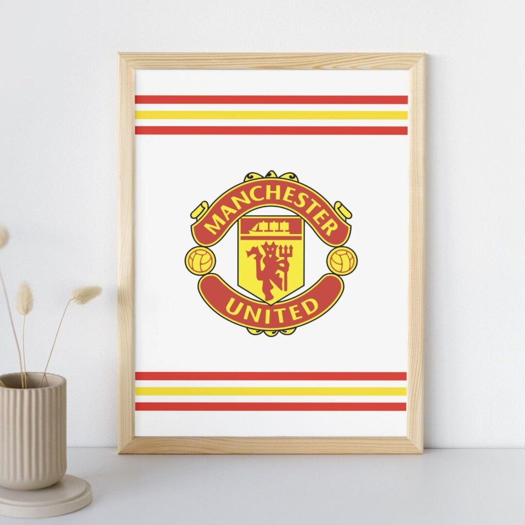 Manchester United Logo Poster Printable Wall Art for Football Fans ...