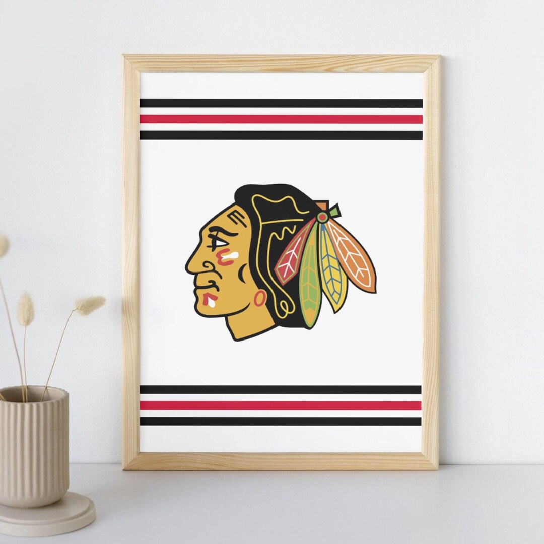 Chicago Blackhawks Logo NHL Wall Art Printable Chicago Hockey Decor ...