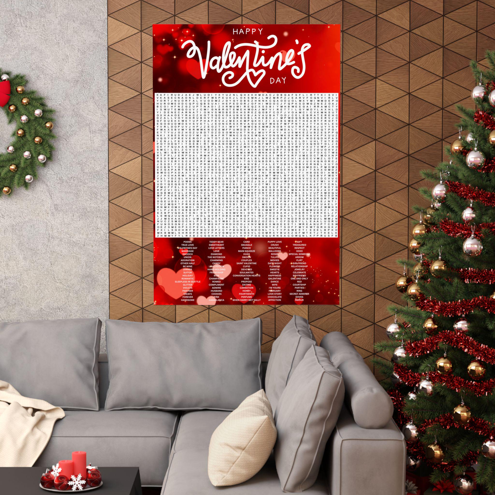 Huge Valentine's Day Word Search Puzzle (word Scramble) Poster ...