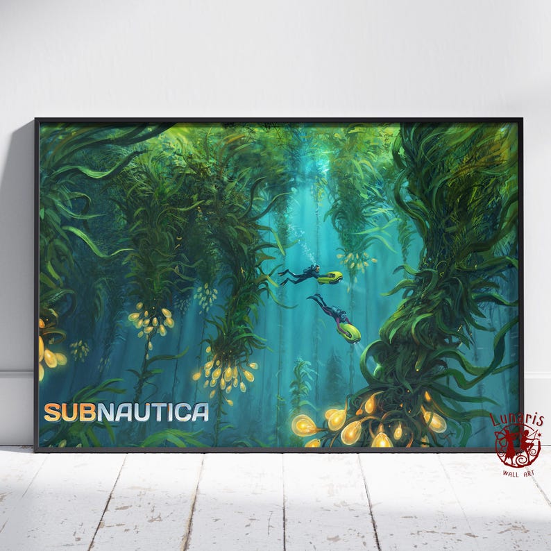 Subnautica Poster | Ryley Robinson Wall Art | Unframed Canvas Print ...