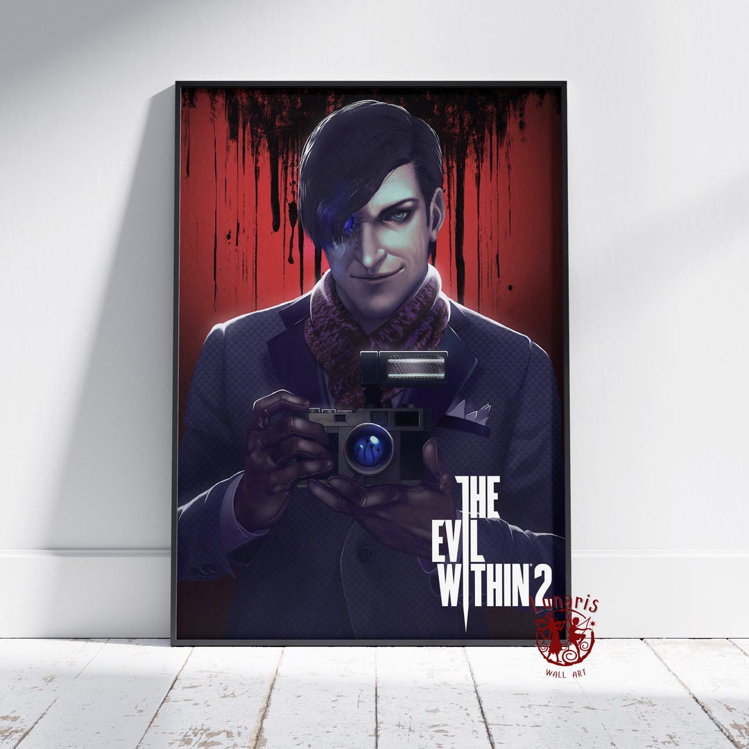 The Evil Within Poster Sebastian Castellanos Wall Art Unframed Canvas ...