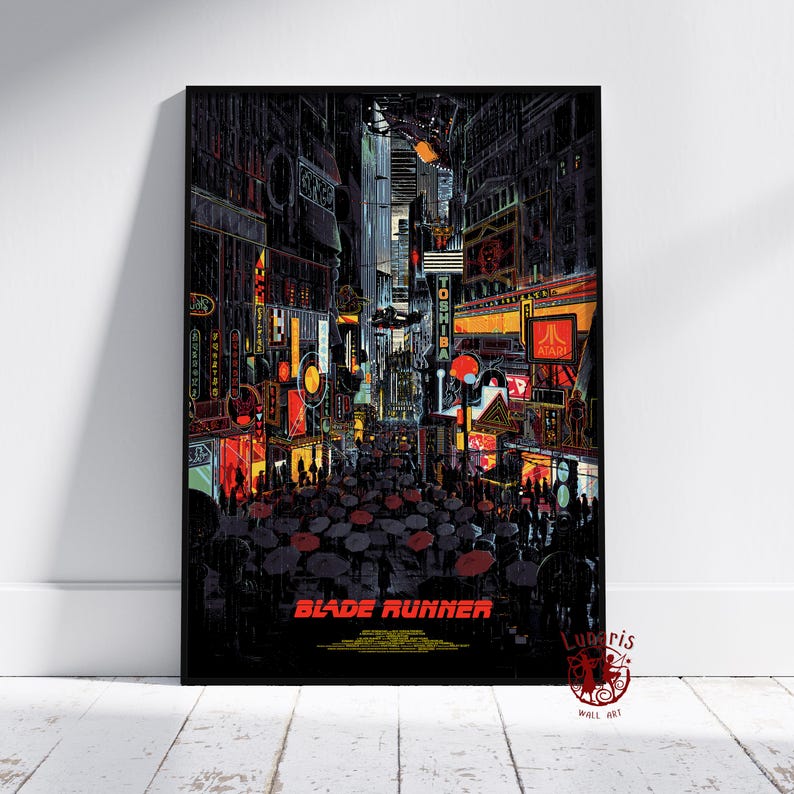 Blade Runner Poster | Deckard Wall Art | Unframed Canvas Print | Gift ...