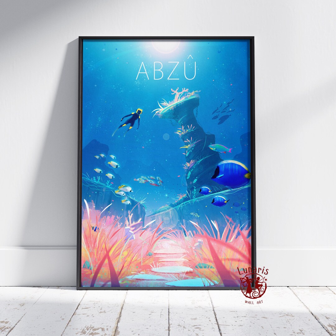 Abzu Poster | the Diver Wall Art | Unframed Canvas Print | Gift Game ...