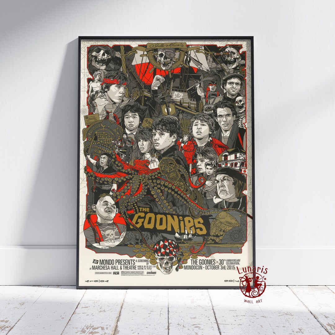 The Goonies Poster | Sean Astin Wall Art | Unframed Canvas Print | Gift ...