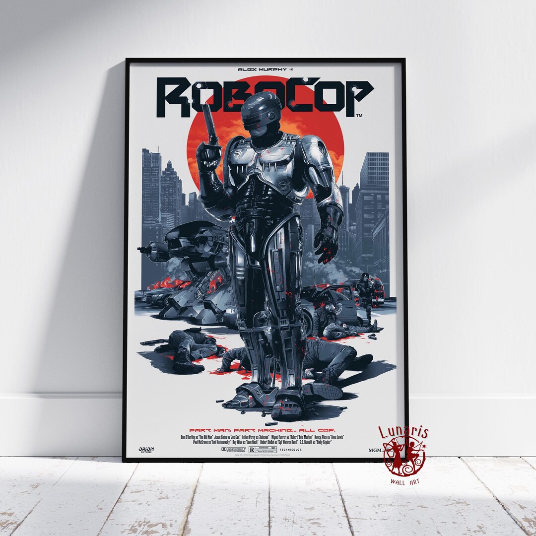 Robocop Poster | Classic Movie Wall Art | Unframed Canvas Print | Gift ...
