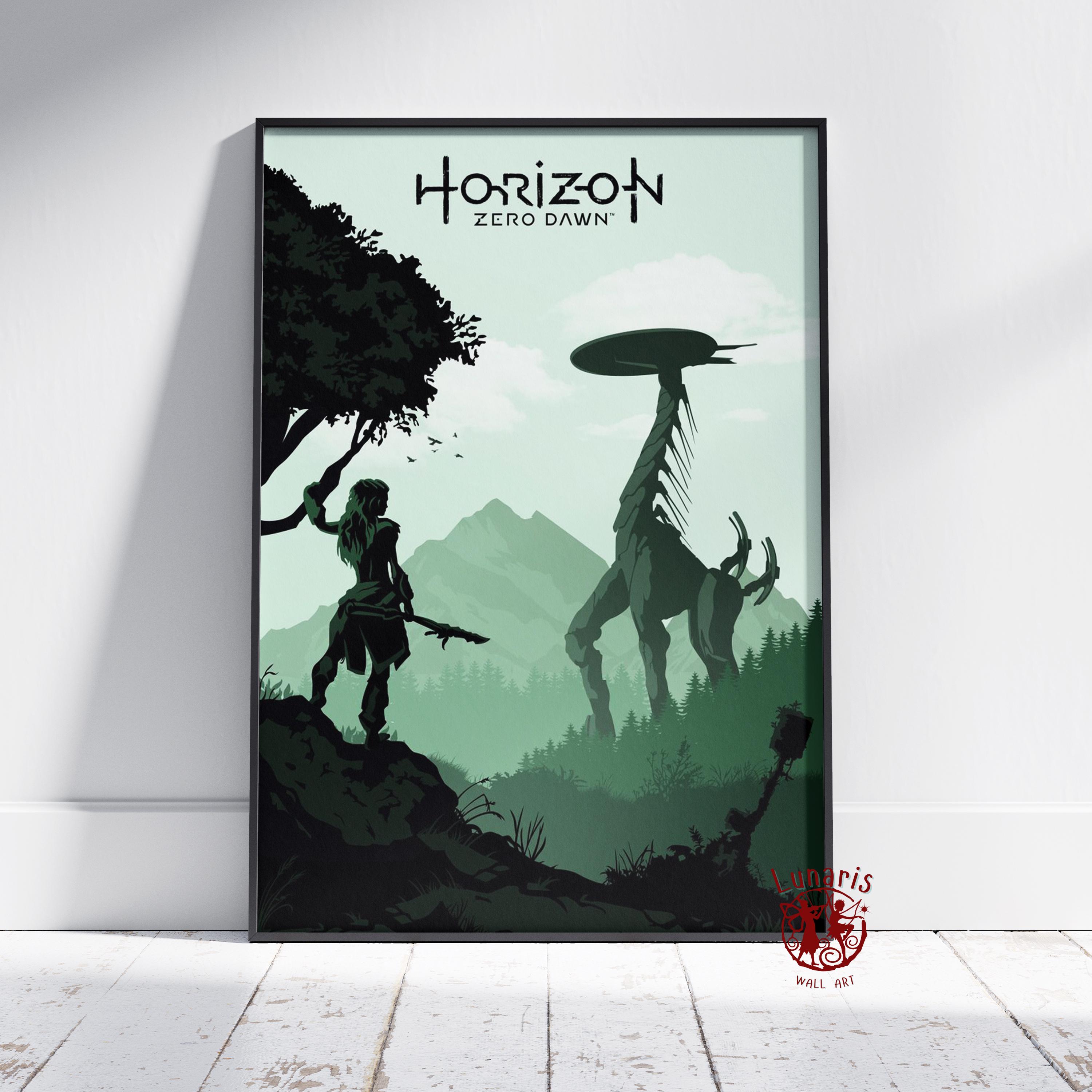 Horizon Zero Dawn Poster | Aloy Wall Art | Unframed Canvas Print | Gift ...