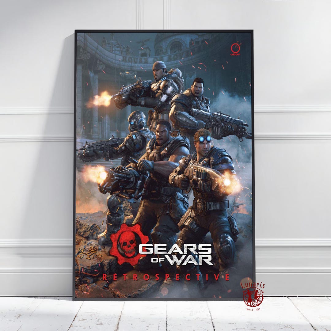 Gears of War Poster Marcus Michael Fenix Wall Art Unframed Canvas Print ...
