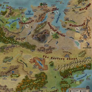 Dungeons and Dragons Faerun Poster | Forgotten Realms Wall Art ...