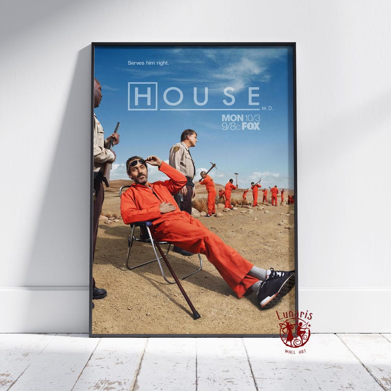 House M.D. Poster | Gregory House Wall Art | Unframed Canvas Print ...