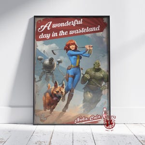 Nuka Cola Poster | Nuka World Wall Art | Unframed Canvas Print | Gift ...