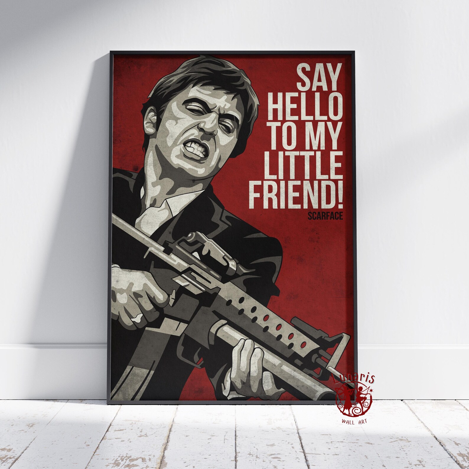 Scarface Poster | Tony Montana Wall Art | Unframed Canvas Print | Gift ...