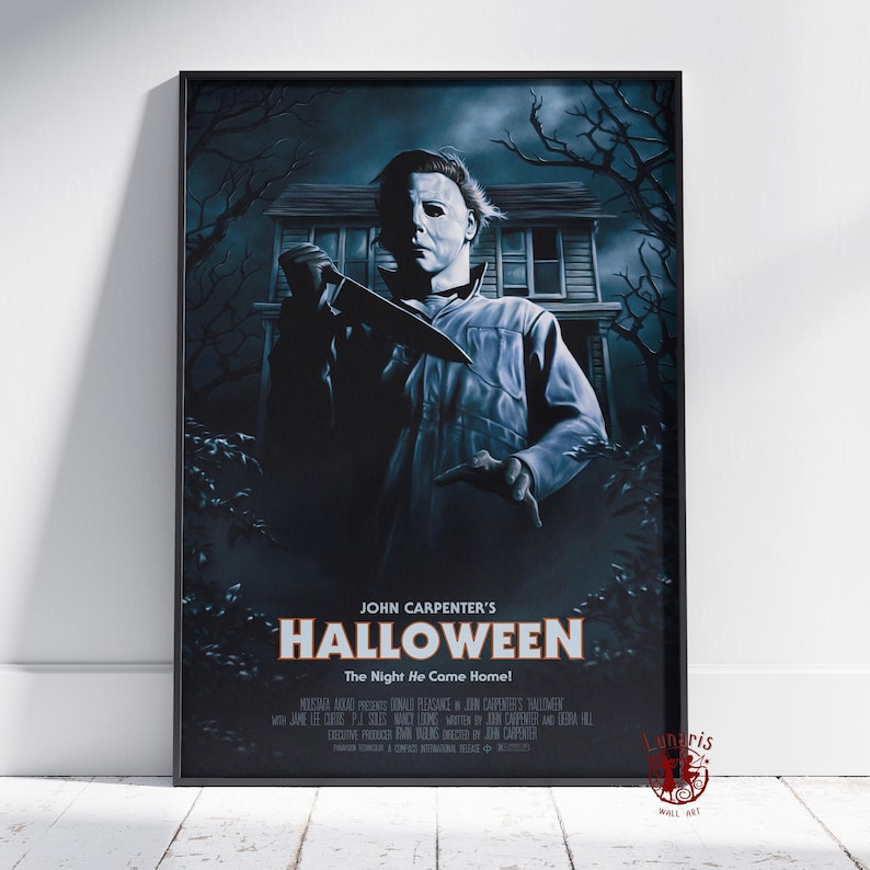 Halloween Poster | Loomis Wall Art | Unframed Canvas Print | Gift Movie ...